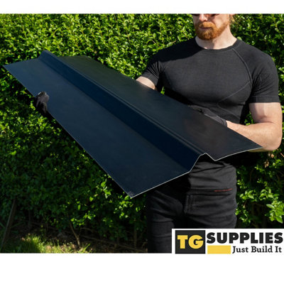 Heavy Duty Universal Opaque Black PVC Roof Ridge Capping UniRidge ...