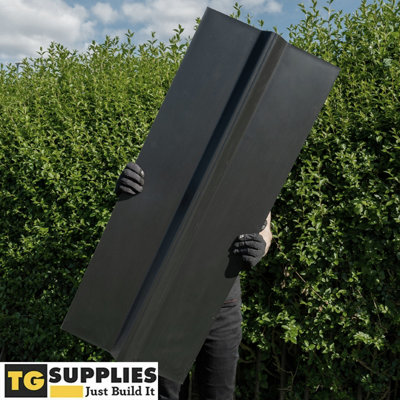 Heavy Duty Universal Opaque Black PVC Roof Ridge Capping UniRidge ...