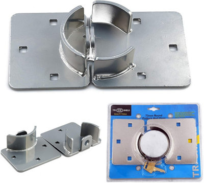 Heavy Duty Van Garage Shed Door Security Padlock 73mm Steel & Hasp Set ...