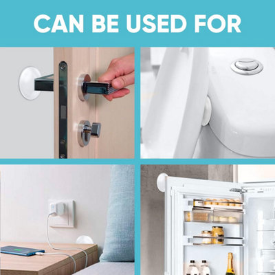 Heavy Duty Wall Mounted Door Stops, 6 Pack, Clear Silicone (Buy 6 Get 2 ...