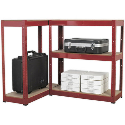 Heavy-Duty Warehouse Racking Unit with 5 MDF Shelves - 150kg Capacity Each