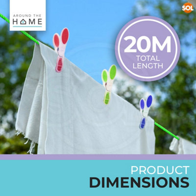 Heavy Duty Washing Line Rope Strong - 20m Washing Line, Rope Washing ...