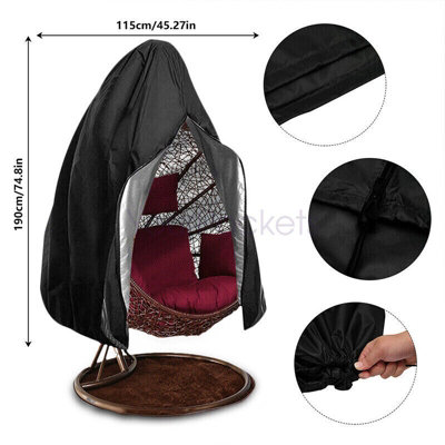 Heavy Duty Waterproof Hanging Egg Chair Cover for Garden Patio Outdoor ...