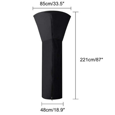 Heavy Duty Waterproof Patios Heater Cover Zipper Stand Up Outdoor Cover