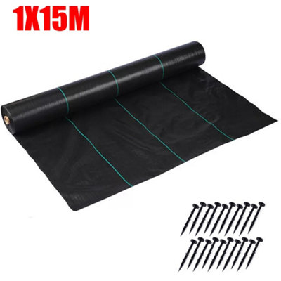 Heavy Duty Weed Control Fabric Ground Cover Membrane Sheet Garden ...