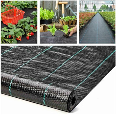 Heavy Duty Weed Control Fabric Ground Cover Membrane Sheet Garden ...