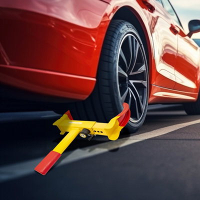 Heavy Duty Wheel Clamp Safety Lock - Adjustable Car Tyre Clamp Claw ...