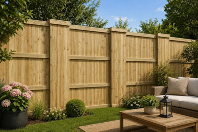 Heavy Duty Wooden Garden Fence Panel Pressure Treated Timber Privacy ...