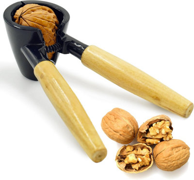 Heavy Duty Wooden Nut Cracker with Non-Slip Handle for All Nuts - Ideal ...