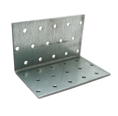 Heavy Duty Zinc Plated Reinforced Corner Angle Bracket - Size ...