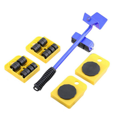 Heavy Furniture Shifter Lifter Wheels Moving Kit(YELLOW)