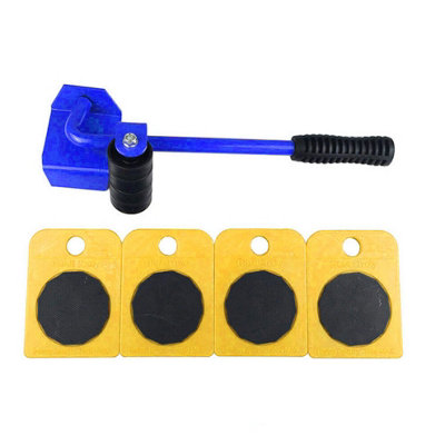Heavy Furniture Shifter Lifter Wheels Moving Kit(YELLOW)