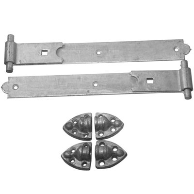 Heavy Reversible Gate Hinges 24" Hot Spelter Galvanised | DIY at B&Q