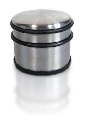 Heavy Weighted Metal Round Door Stop Rubber Base Bumper Stopper ...