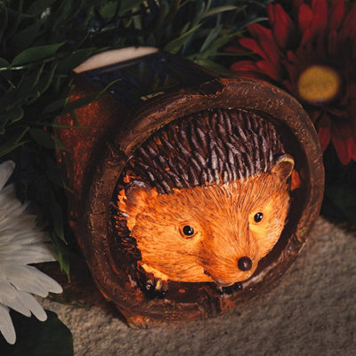 Hedgehog Design Solar Light - Outdoor Patio or Decking Garden Ornament ...