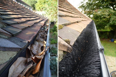 Hedgehog Gutter Guard 4m x 100mm / Clean Clear Blocked Leaves Twigs ...