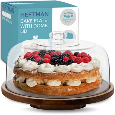 HEFTMAN CAKE STAND ROTATABLE WITH DOME LID