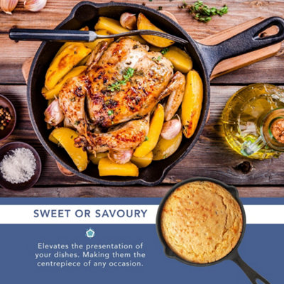 HEFTMAN Cast Iron Skillets - Set Of 3