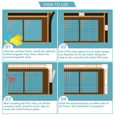 HEFTMAN Diy Magnetic Window Screen
