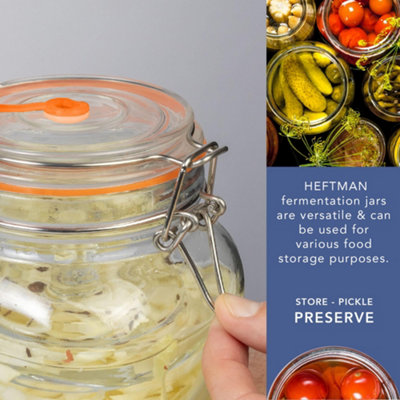 HEFTMAN Fermentation Kit Jars 2 Pack - 1L