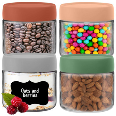 HEFTMAN Jars With Lids 300ml 4 Pack