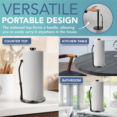 HEFTMAN KITCHEN ROLL HOLDER - BLACK