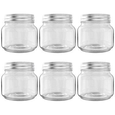 HEFTMAN Mason Glass Jars - 6 Pack (250Ml) | DIY at B&Q