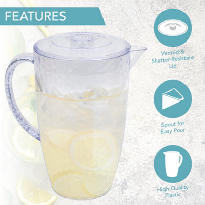 HEFTMAN Plastic Jugs - 2 Litre - Pack Of 2