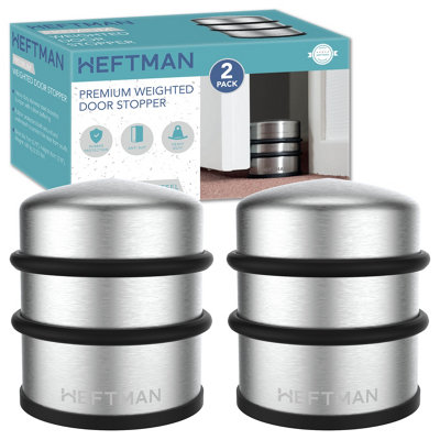 HEFTMAN Premium Weighted Door Stopper - Pack Of 2 | DIY at B&Q