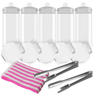 HEFTMAN Retro Plastic Sweet Jars Set