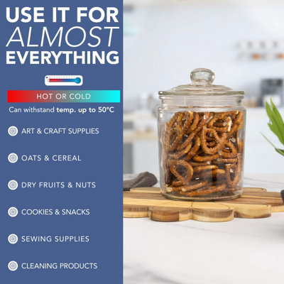 HEFTMAN Storage Glass Jar 2L - 2 Pack