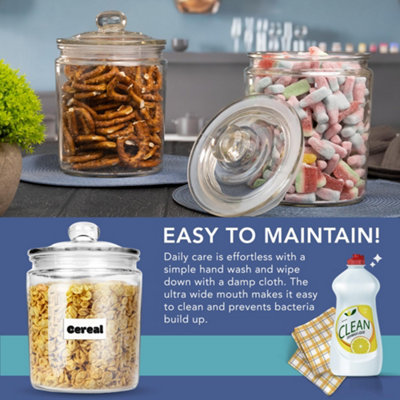 HEFTMAN Storage Glass Jar 2L with Lid