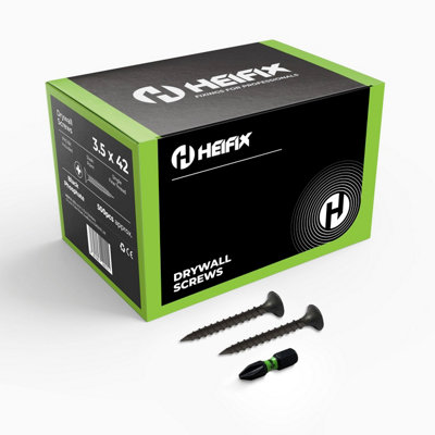 Heifix Drywall Plasterboard Screws - FREE PH2 Screw Bit Included ...
