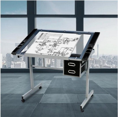 Height Adjustable Drafting Drawing Table for Kids Drawing Desk w ...