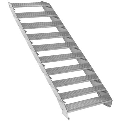 Height Adjustable Metal Staircase 10 Steps - 900mm Wide | DIY at B&Q