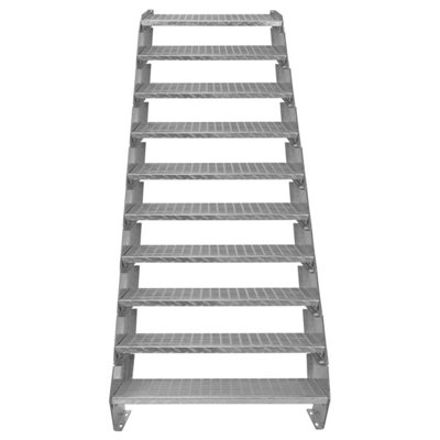Height Adjustable Metal Staircase 10 Steps - 900mm Wide