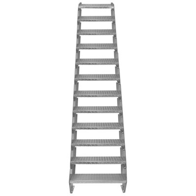 Height Adjustable Metal Staircase 12 Steps - 600mm Wide