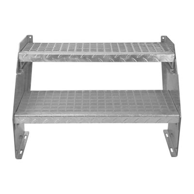 Height Adjustable Metal Staircase 2 Steps - 600mm Wide