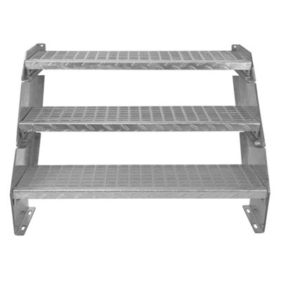 Height Adjustable Metal Staircase 3 Steps - 900mm Wide