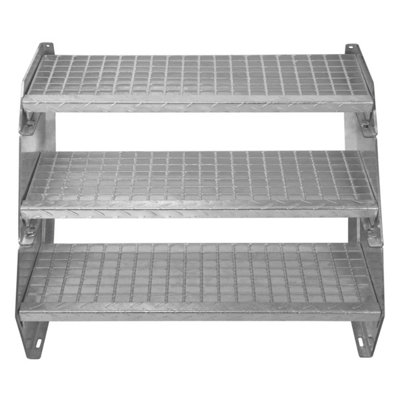 Height Adjustable Metal Staircase 3 Steps - 900mm Wide