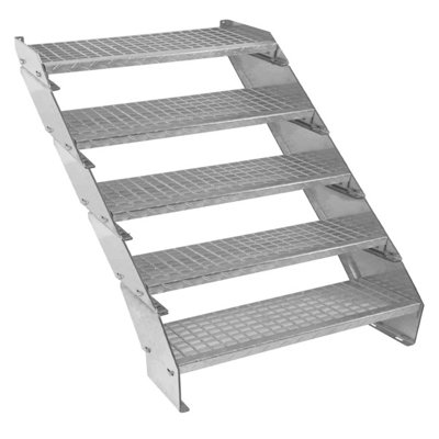 Height Adjustable Metal Staircase 5 Steps - 900mm Wide | DIY at B&Q