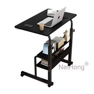 Height Adjustable Mobile Rolling Computer PC Laptop Over Bed Desk