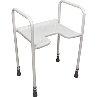 Height Adjustable Shower Stool for Bathroom Use - Durable Tubular Steel ...