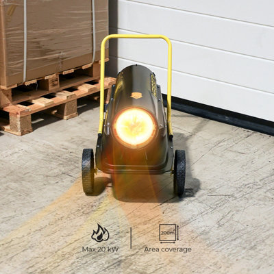 HEISSER Diesel Space Heater 20kW 69,000 BTU Industrial Kerosene ...