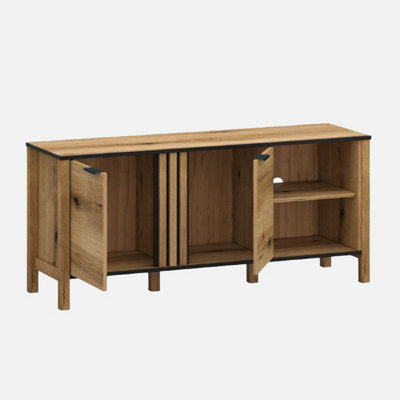 Helix 2 Door Loft Style TV Unit with Storage