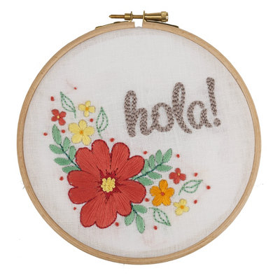 HELLO - Embroidery Kit with Hoop: Hello - Anchor