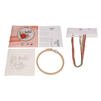 HELLO - Embroidery Kit with Hoop: Hello - Anchor
