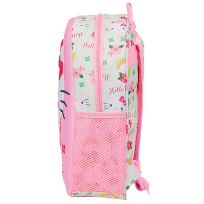 Hello Kitty Childrens/Kids Floral Backpack Pink/White (33cm x 10cm x ...