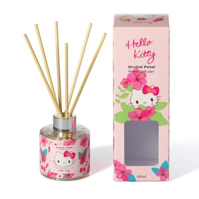 Hello Kitty Orchid Petal Reed Diffuser -100ml Fragrance Oil with 6 ...
