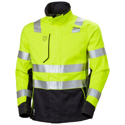 Helly Hansen Workwear Fyre Jacket (Hi Vis Yellow/Ebony) (XX Large ...